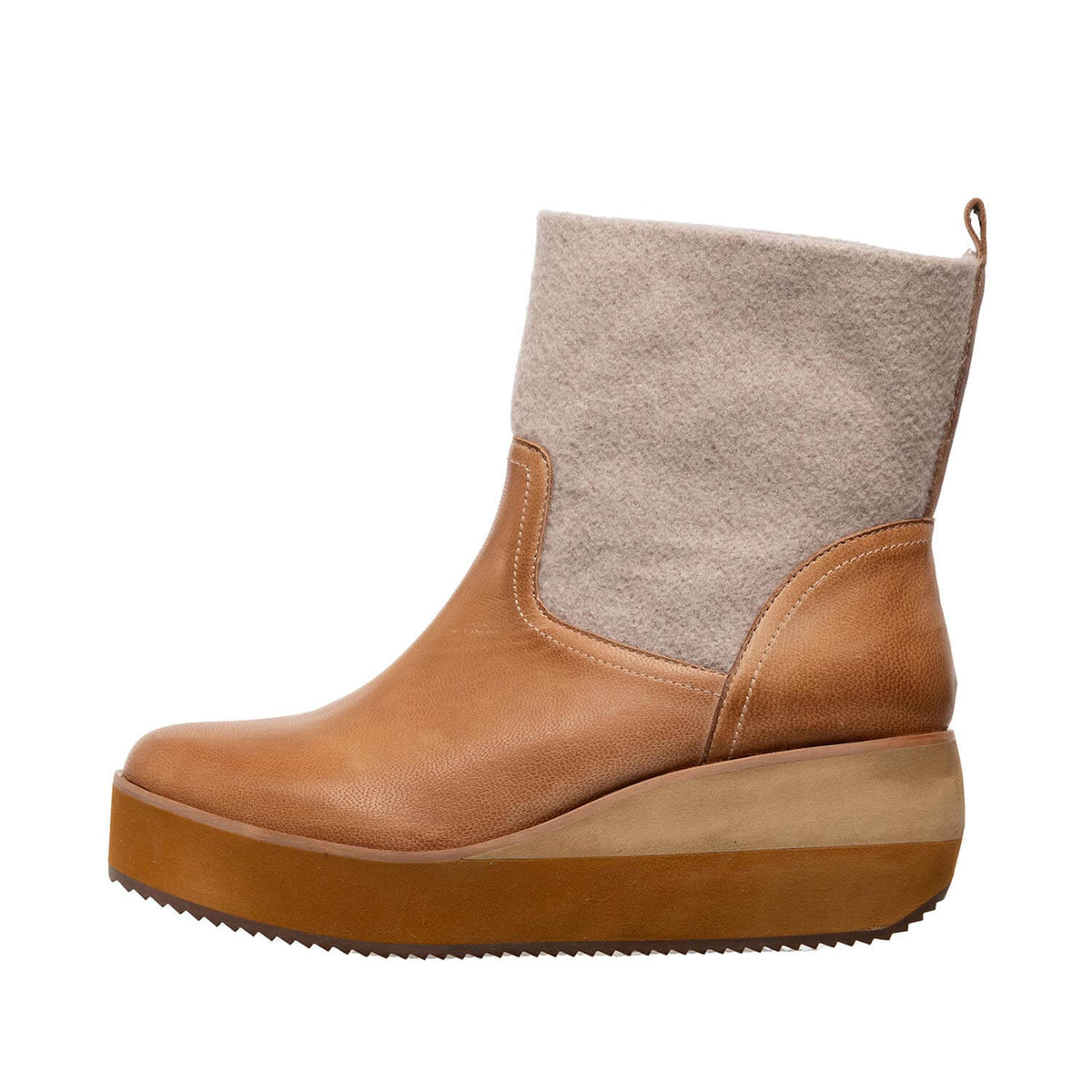 Comfortable High Heel Wedge Boots – Antelope