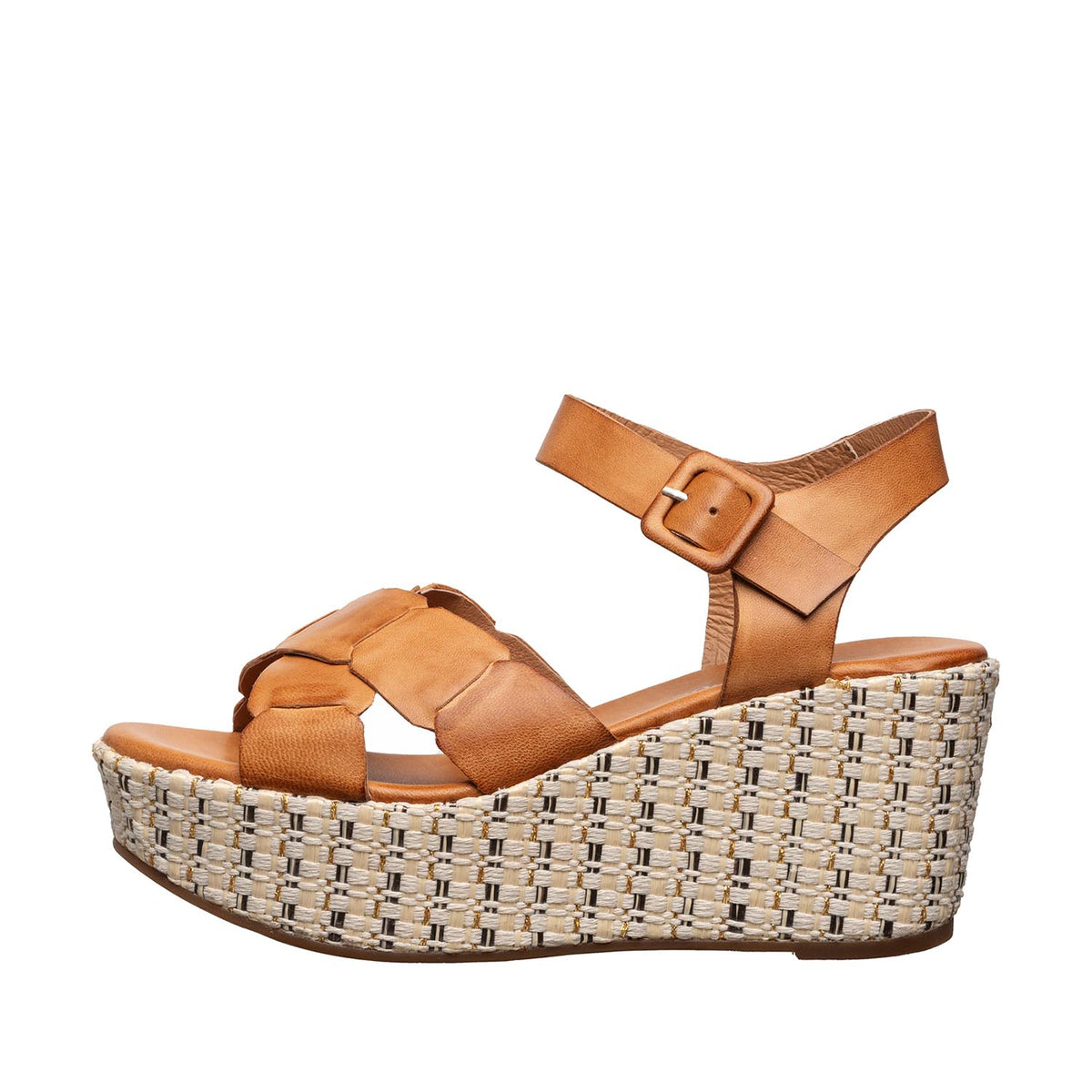 High Platform Braided Wedge Sandals – Chic & Comfy – Antelope