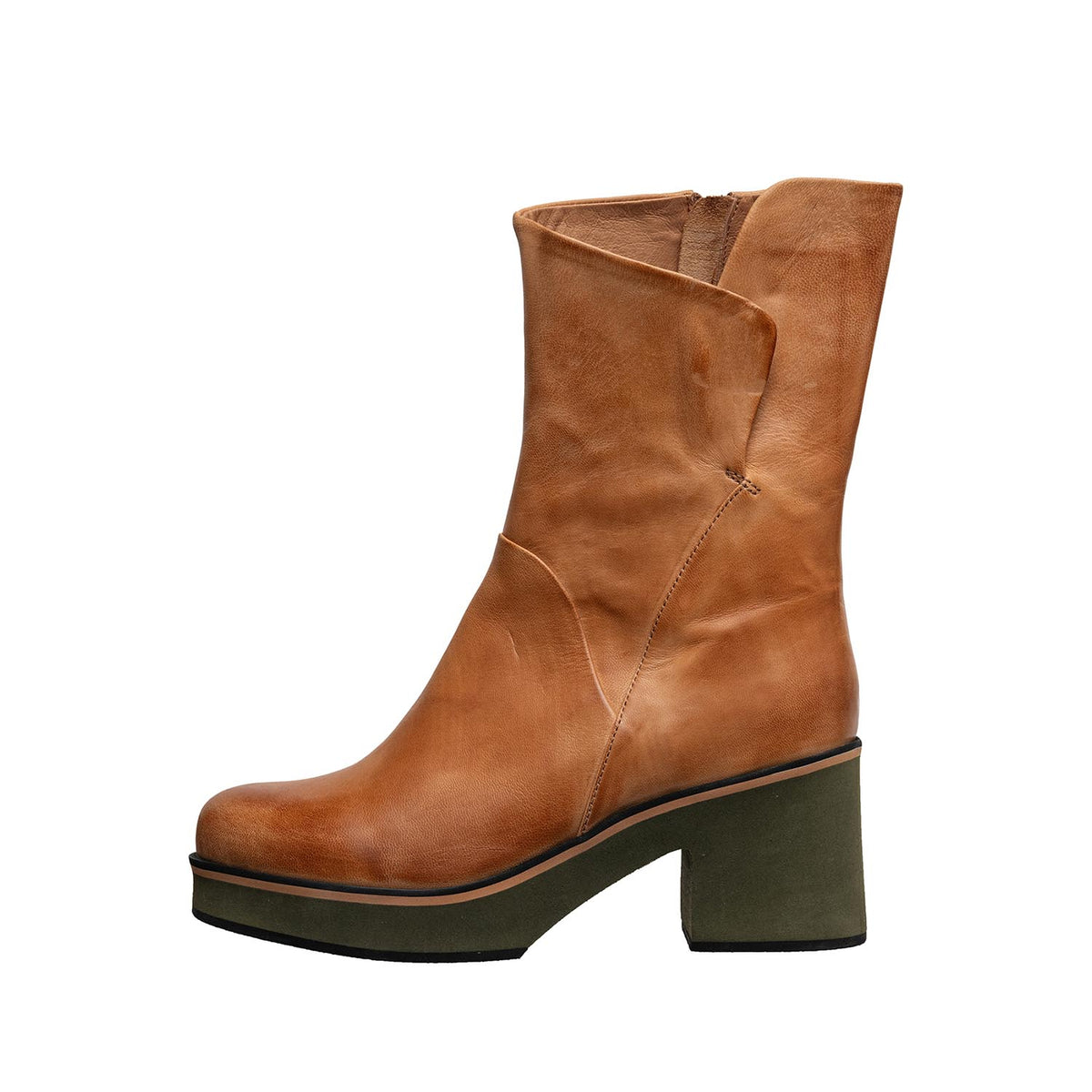 Elegant Leather Comfortable Heel Boat Indigo P37 – Antelope