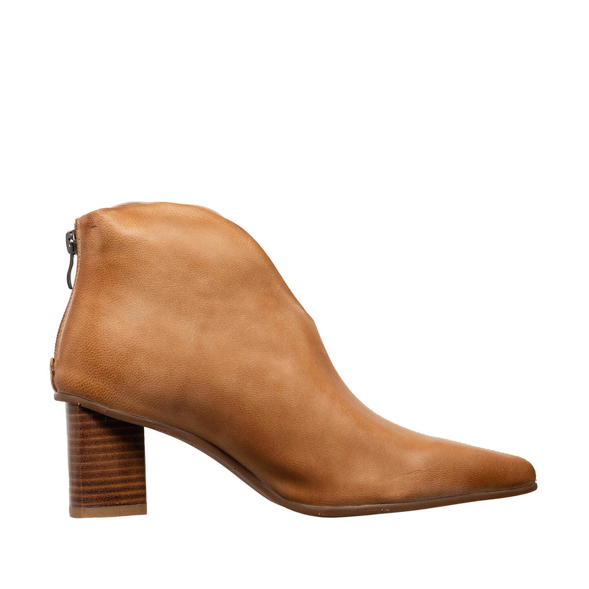 Trendy Women V-cut Ankle Block Heel Booties - Antelope Shoes