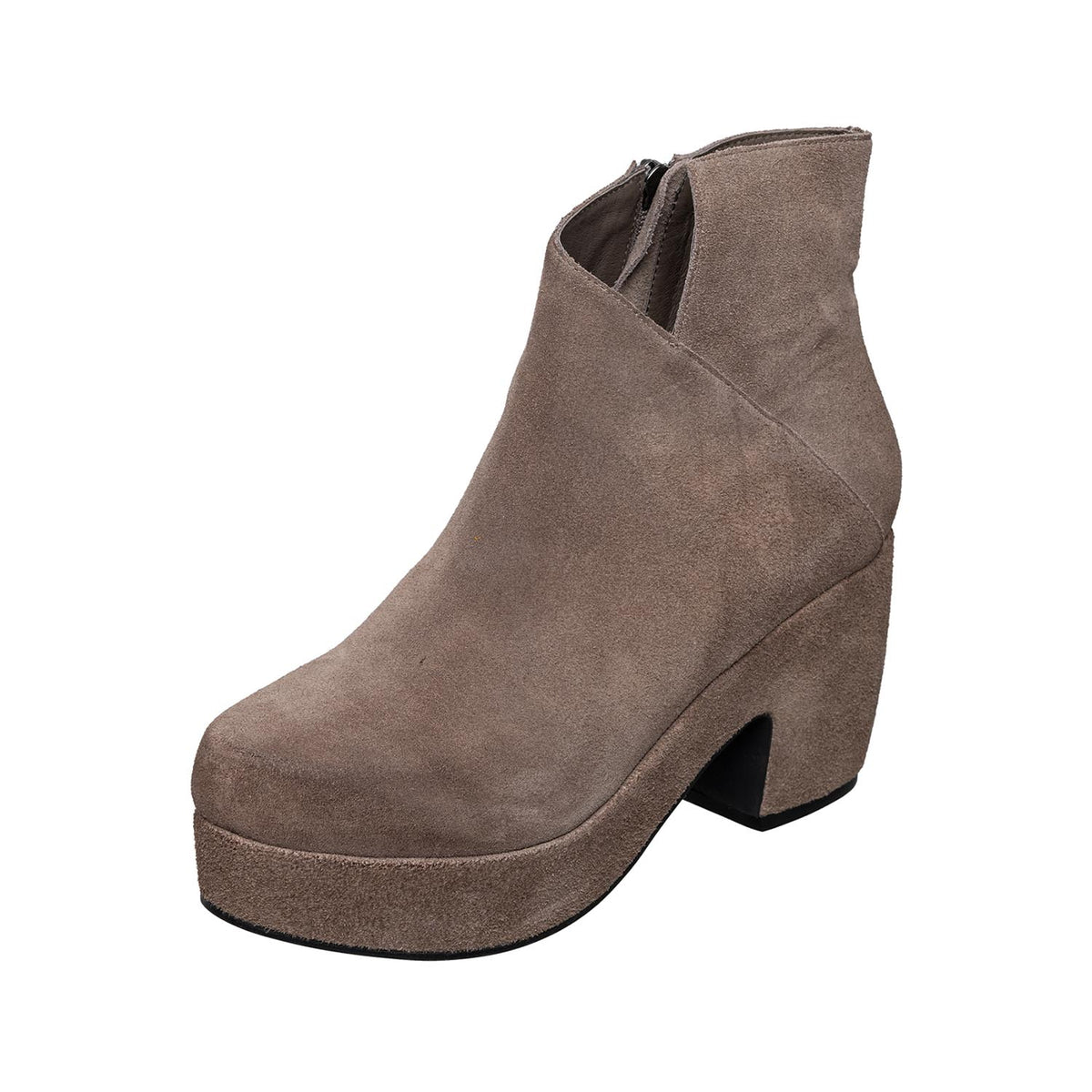 Designer Suede Closed Toe Ankle Wedge Booties - Antelope Shoes